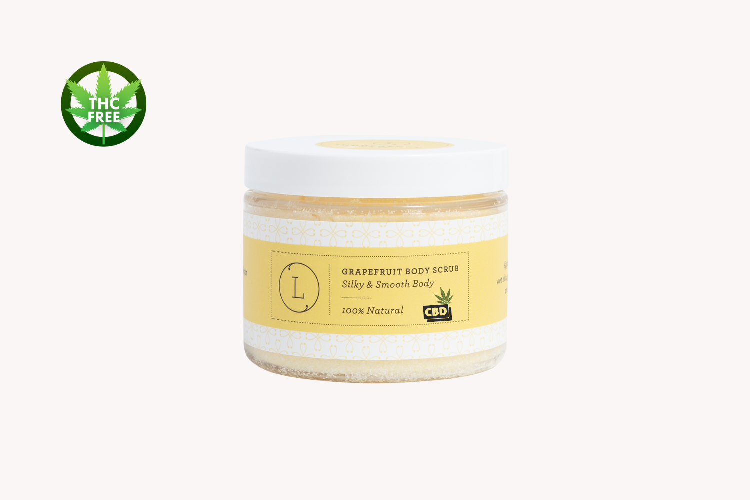 CBD Grapefruit Body Salt Scrub with CBD - Moisturizing and fresh (THC ...