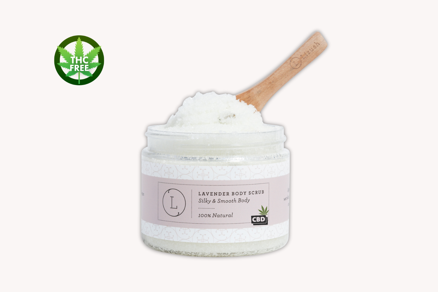 CBD Lavender Body Scrub with CBD, Natural Body Salt Scrub (THC free ...
